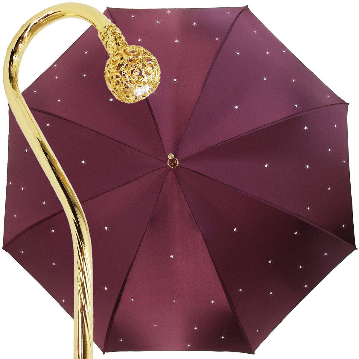 Burgundy Luxury Women's Umbrella – ilMarchesato - Luxury Umbrellas, Canes and Shoehorns