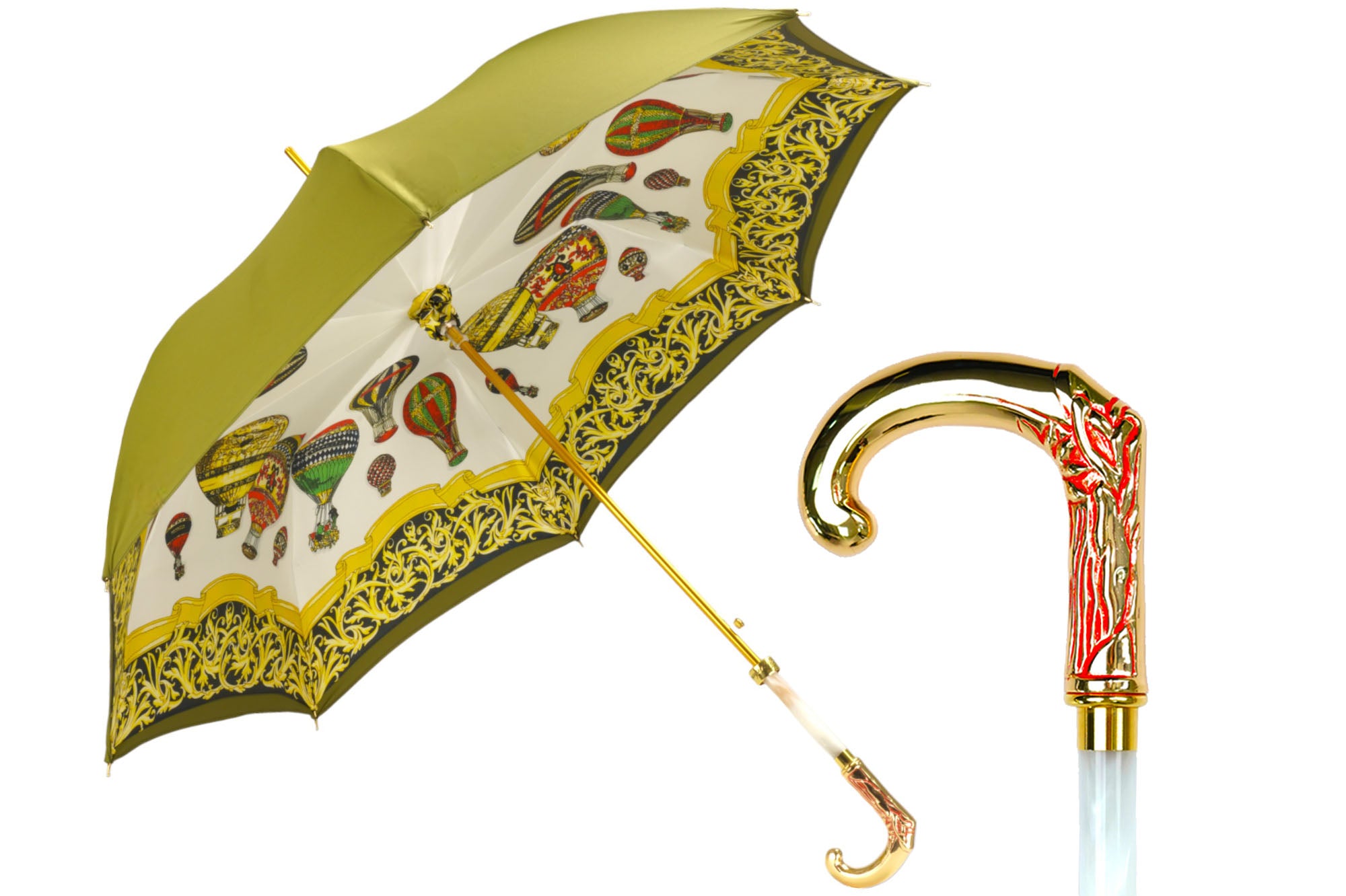 Elevated Elegance: Exclusive Hot Air Balloon Design Umbrella with Gold ...