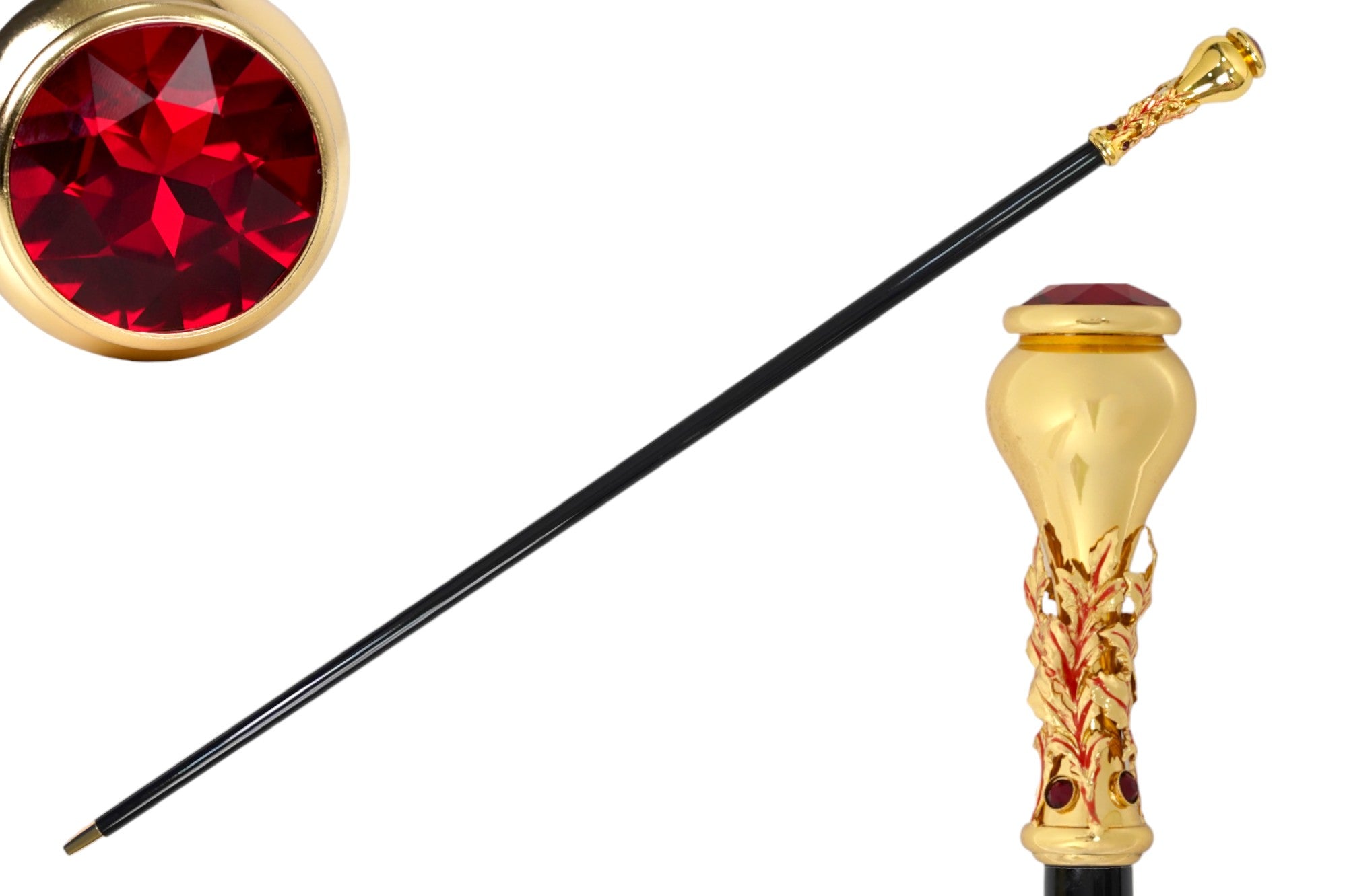Italian Artisan Excellence: Luxury Walking Cane with 24K Gold Plating ...