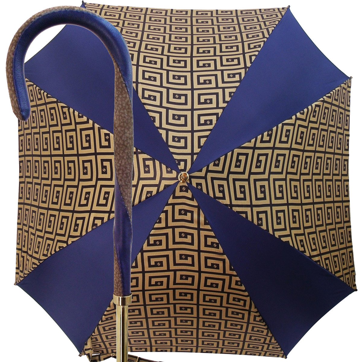 Original Handcrafted Umbrella With Golden Greek Design – ilMarchesato ...
