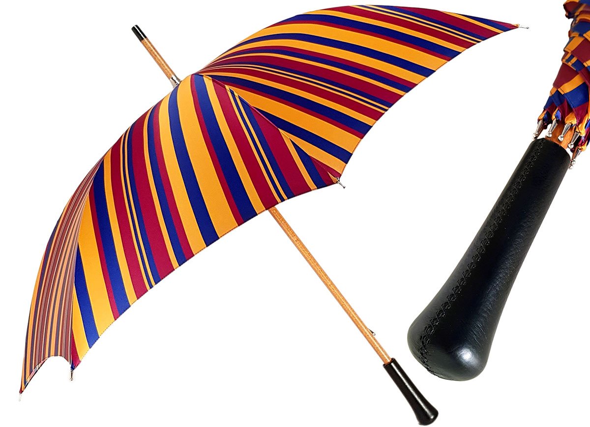 Handcrafted Multi-Color Striped Umbrella – ilMarchesato - Luxury ...