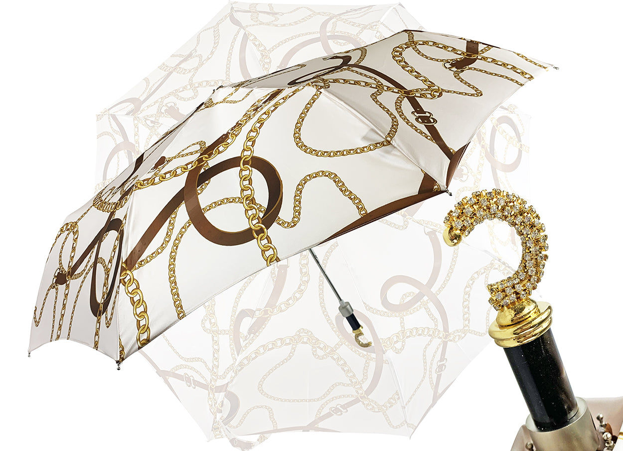 Graceful exclusive ilMarchesato design with crystals handle ...