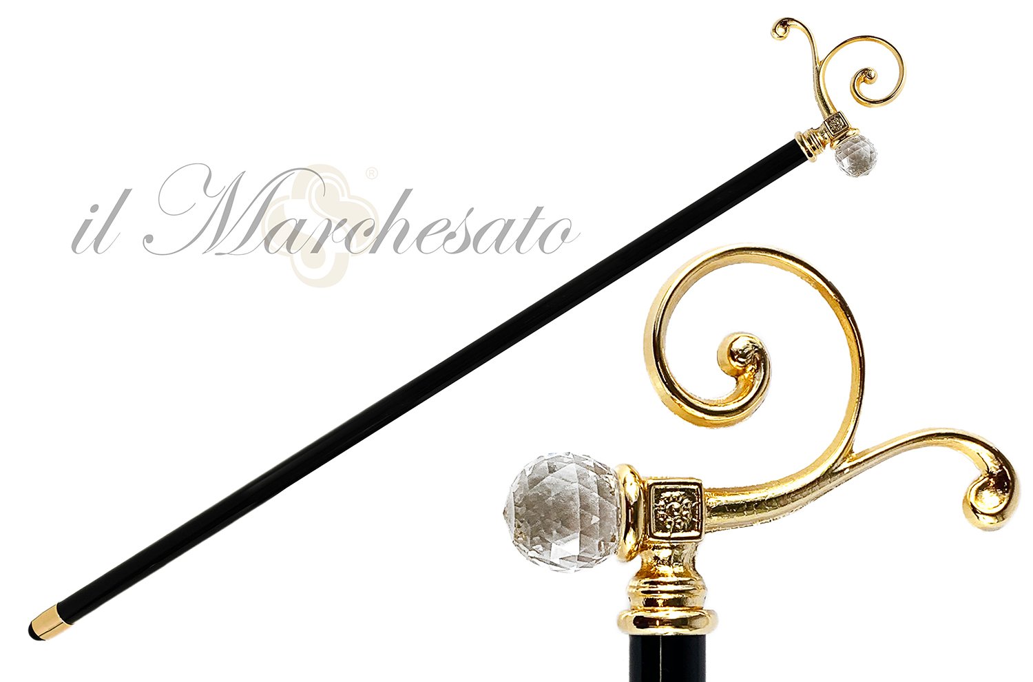 Beauty Collectible Walking Cane With Swarovski Crystal – ilMarchesato ...
